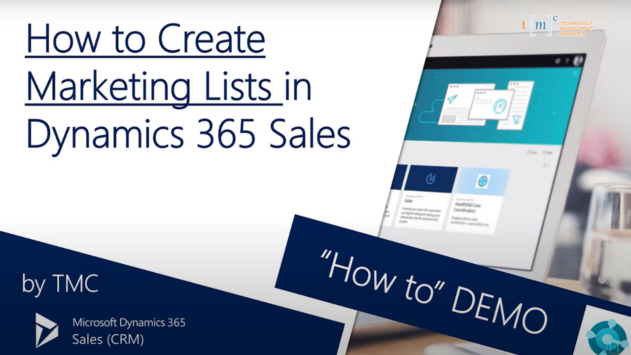 Dynamics 365 Sales Crm How To Create Marketing Lists